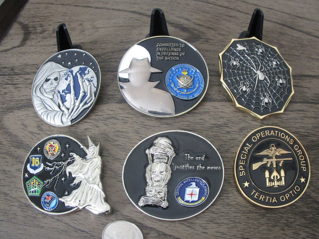 Lot of 6 NSA IC Dia CIA Challenge Coins National Security Agency ...