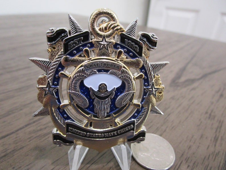 Navy Chief Goat Locker Ask the Chief CPO Spiky Compass Challenge Coin ...