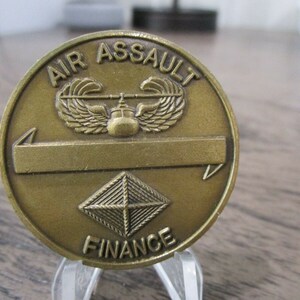 US Army 101st Airborne Finance Battalion Air Assault Challenge Coin ...