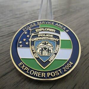 NYPD Police Service Area 4 Explorer Post 2004 Challenge Coin #917B - Etsy