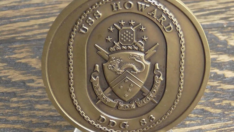 USN USS Howard DDG 83 Challenge Coin #408W - Etsy