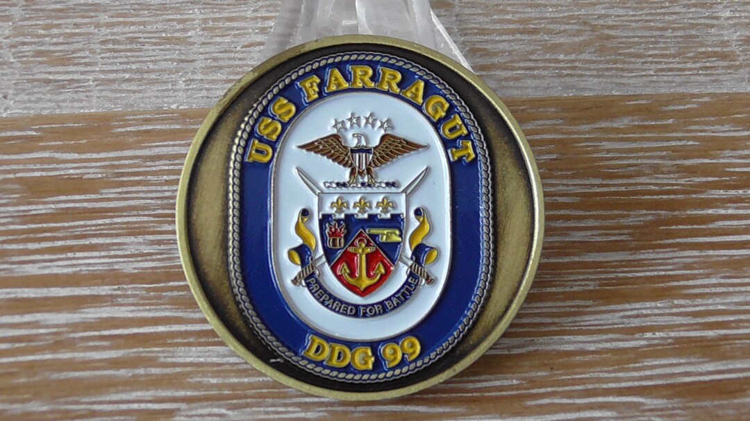 USN USS Farragut DDG 99 Challenge Coin #A199 - Etsy