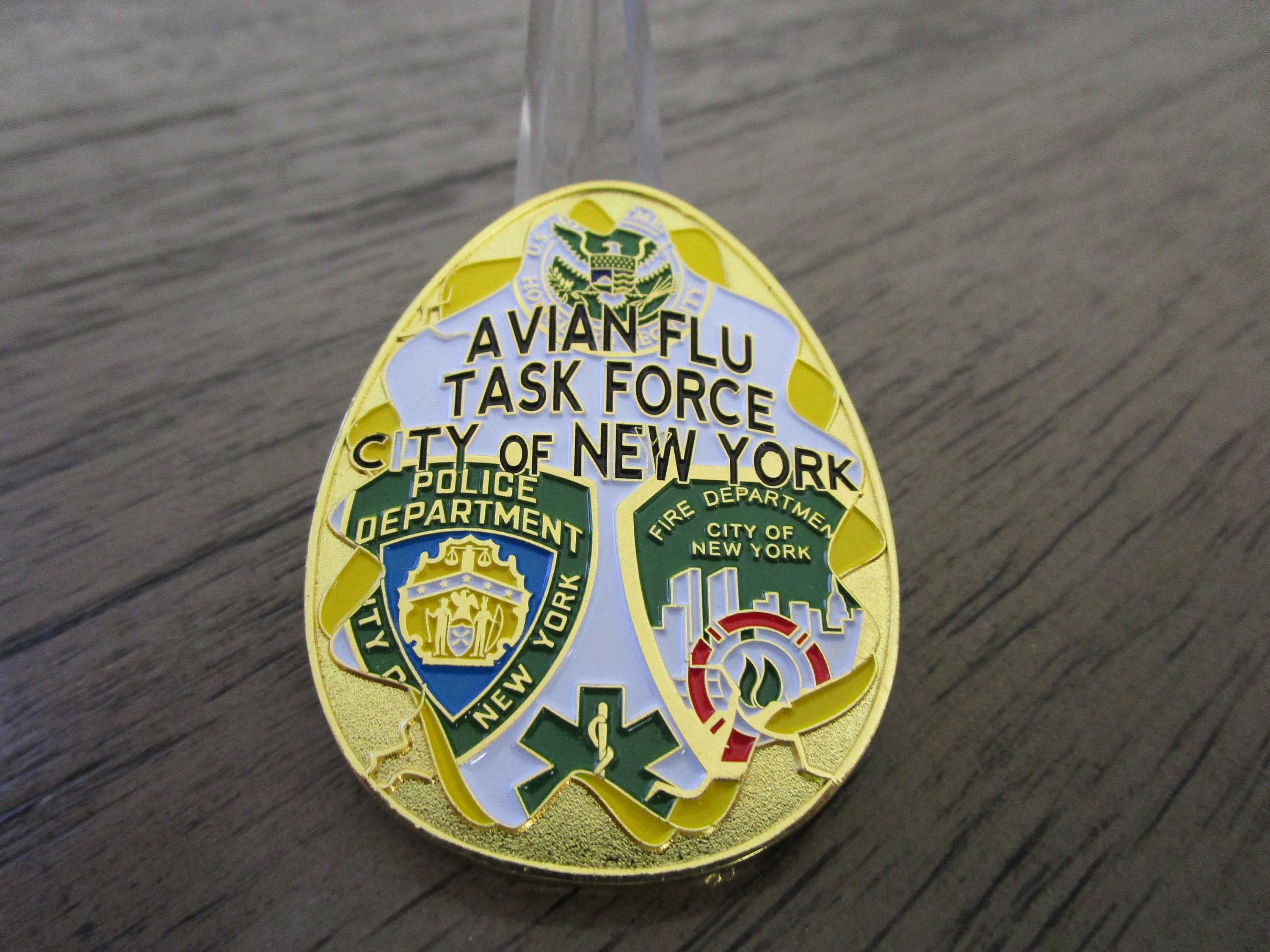 NYPD City of New York Avian Flu Task Force Gold Version - Etsy