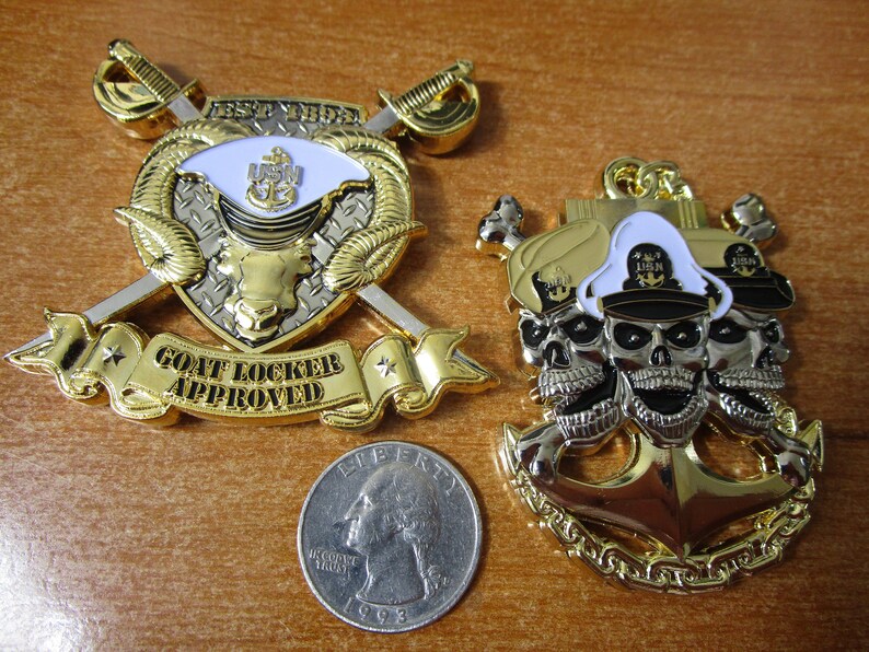 Set of 2 USN CPO Navy Chief Goat Locker Chief Petty Officer | Etsy