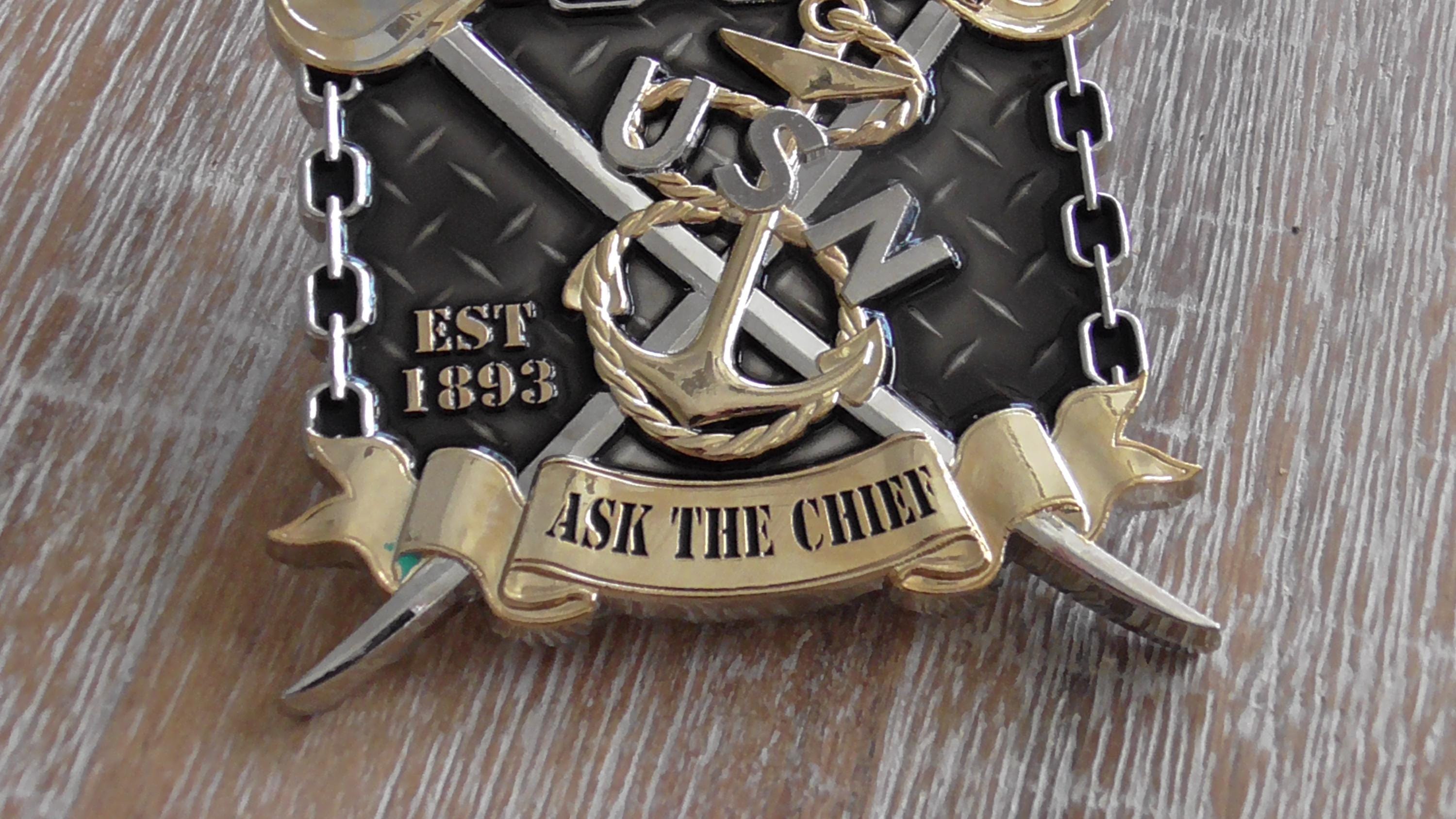 Navy CPO the Chosen Few USN Goat Locker Challenge Coin - Etsy