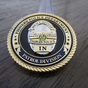 Fishers Police Department Patrol Division Indiana LEO Challenge Coin - Etsy