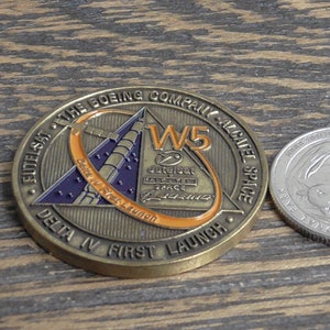 Boeing Delta IV First Launch Vehicle Eutelsat W5 Challenge Coin #489S ...