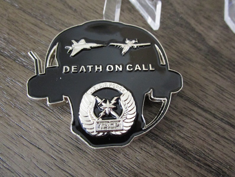USAF TACP Tactical Air Control Party Black Beret Skull Challenge Coin ...