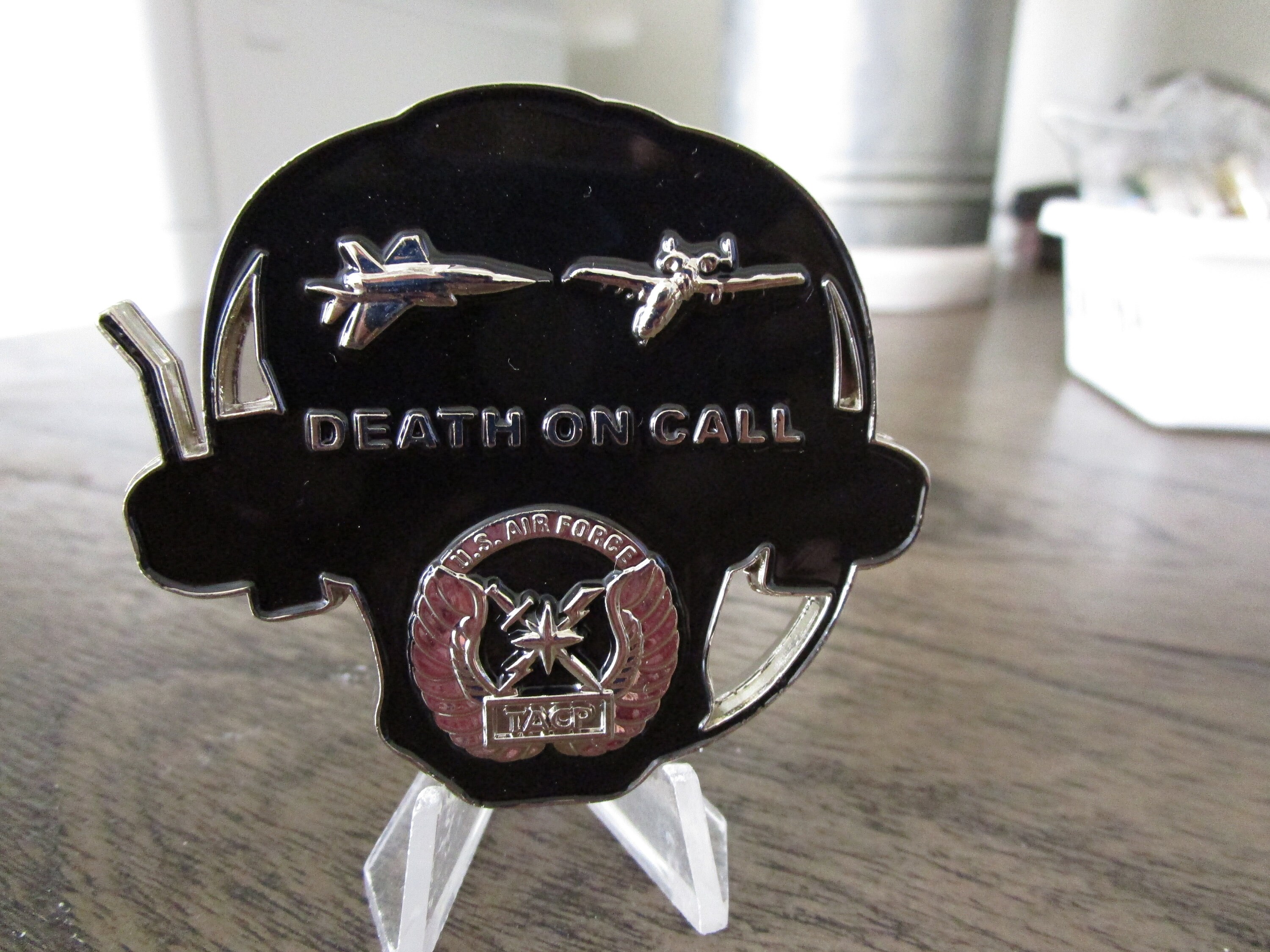 USAF TACP Tactical Air Control Party Black Beret Skull Challenge Coin ...