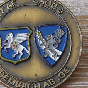 USAF 17th Air Force CAOC 3 Sembach AB Major General Challenge Coin # ...
