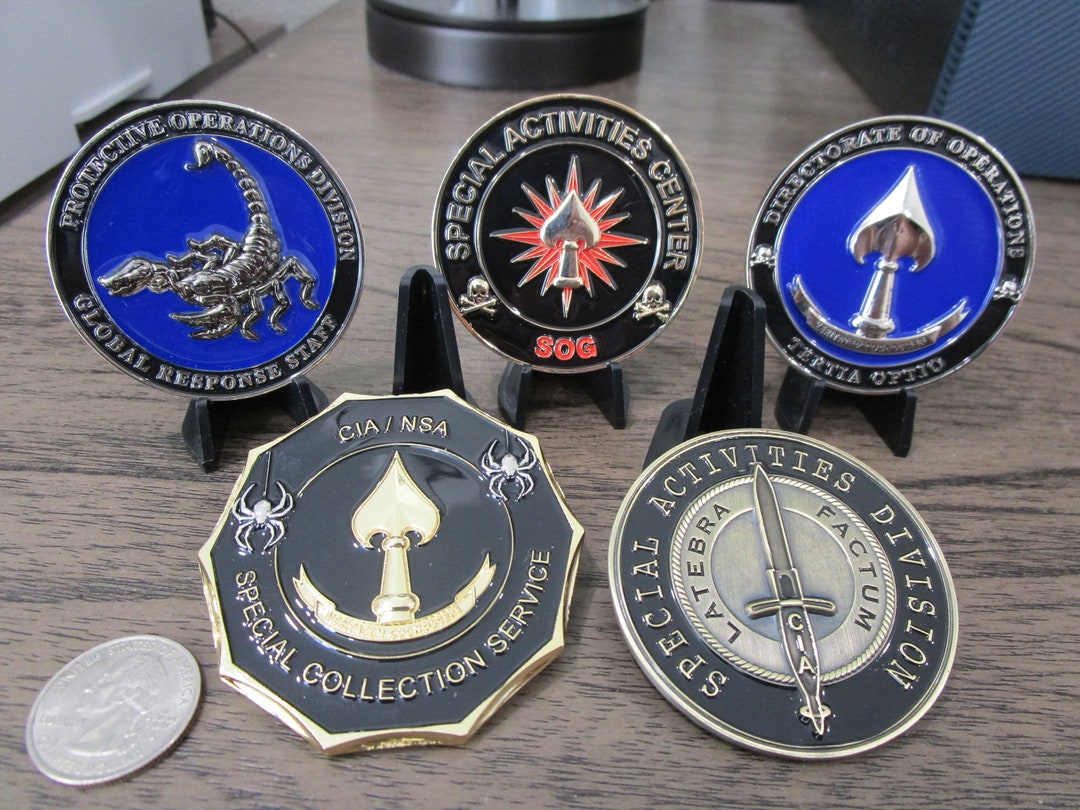 5 CIA Challenge Coins Special Operations Group Special Activities ...