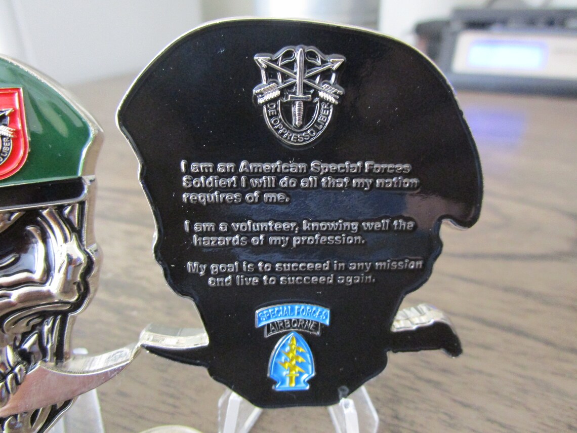 US Army 7th SFG(A) Special Forces Group Green Berets Creed Reapers ...