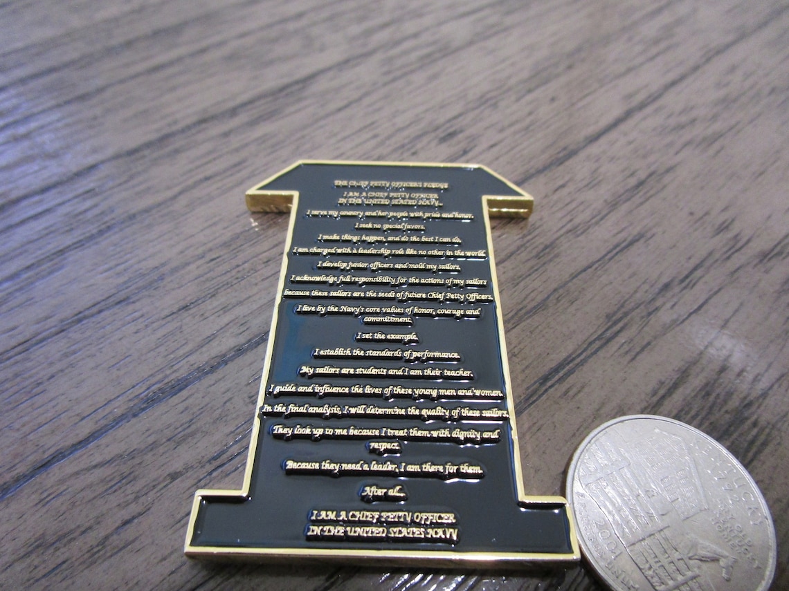 USN Master Training Specialist CPO Pledge Challenge Coin | Etsy