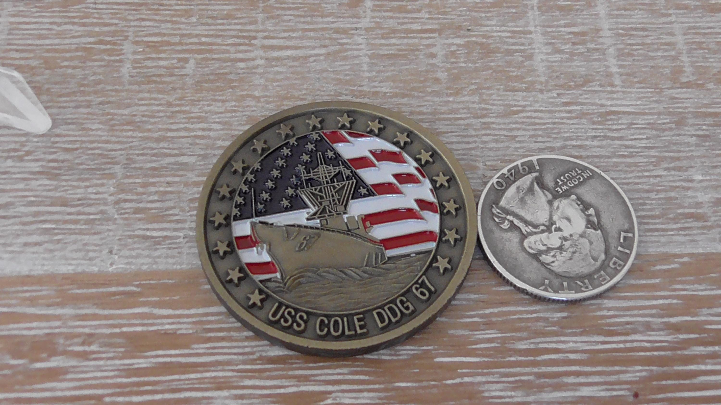 United States Navy USS Cole DDG 67 CPO Challenge Coin #C366 - Etsy
