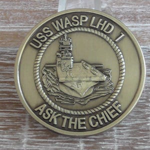USN USS Wasp LHD 1 Chief Petty Officer Challenge Coin #164Y - Etsy