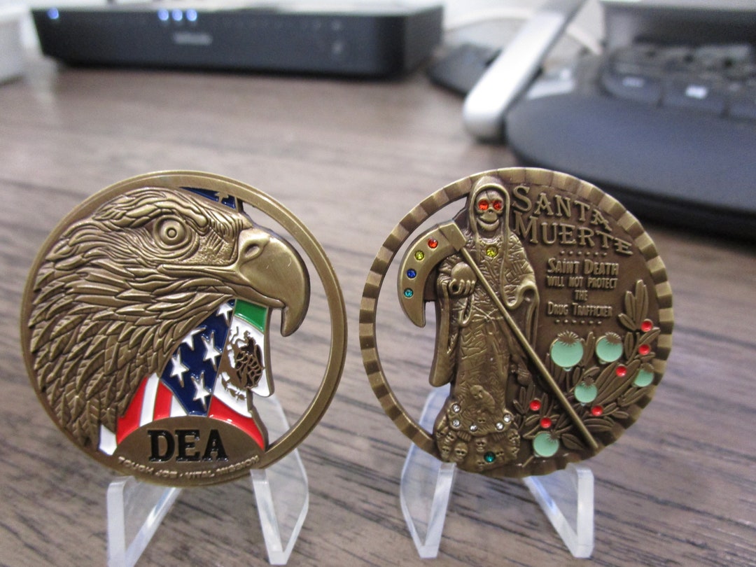 DEA Drug Enforcement Administration Santa Muerte Challenge Coin #879R ...