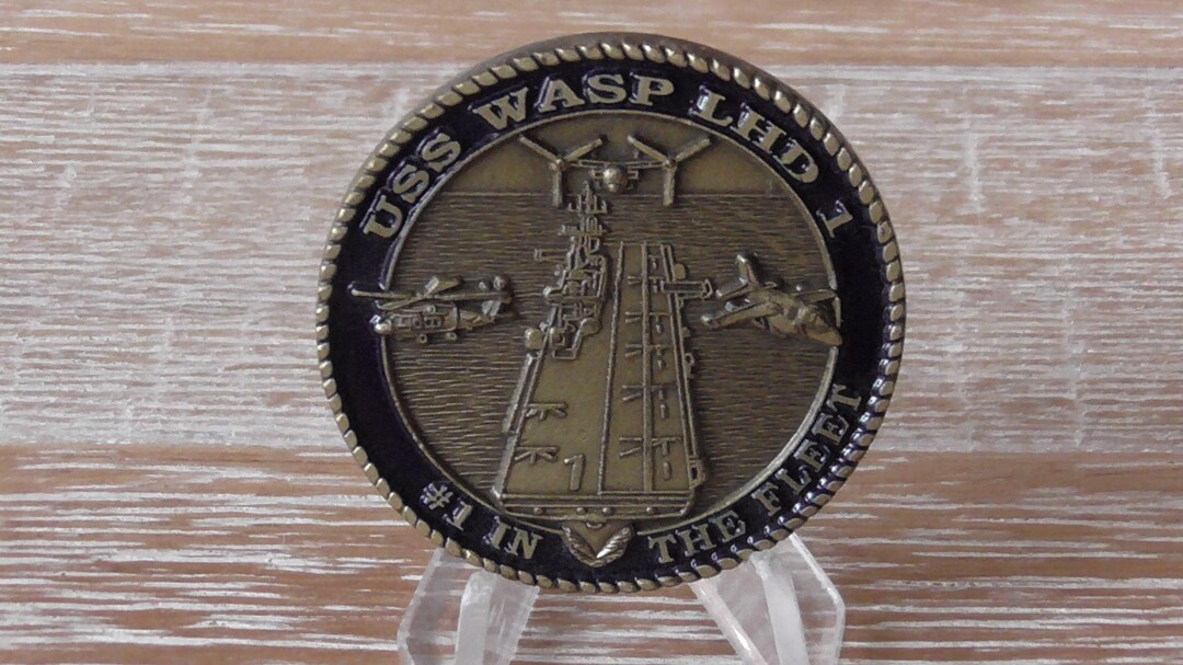 USN USS Wasp LHD 1 Captains Challenge Coin #948Y - Etsy