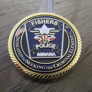Fishers Police Department Patrol Division Indiana LEO Challenge Coin - Etsy