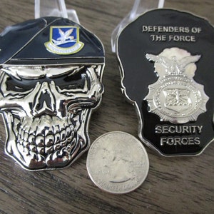 USAF Security Forces Defenders of the Force MP SF Skull Challenge Coin ...