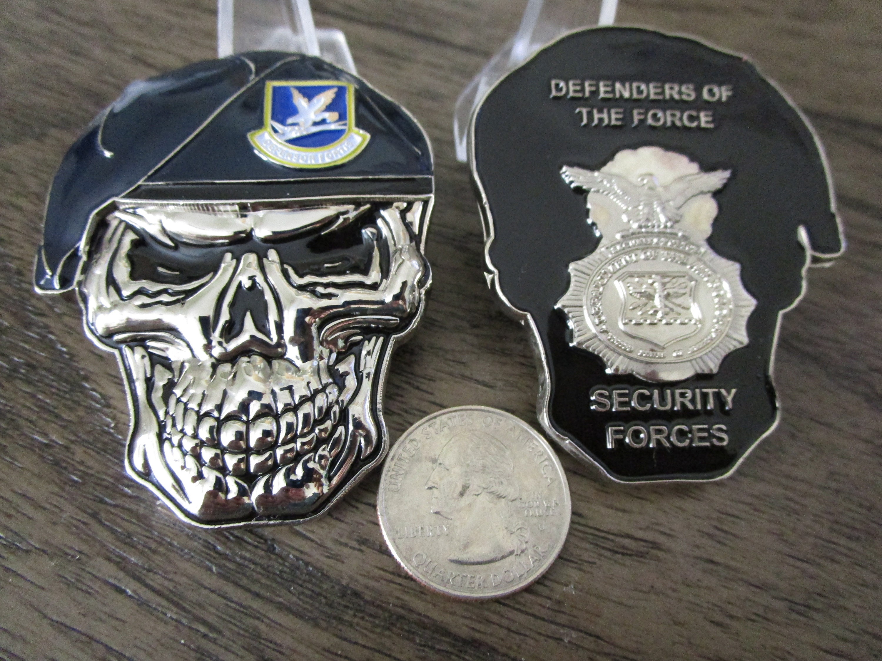 USAF Security Forces Defenders of the Force MP SF Skull Challenge Coin - Etsy