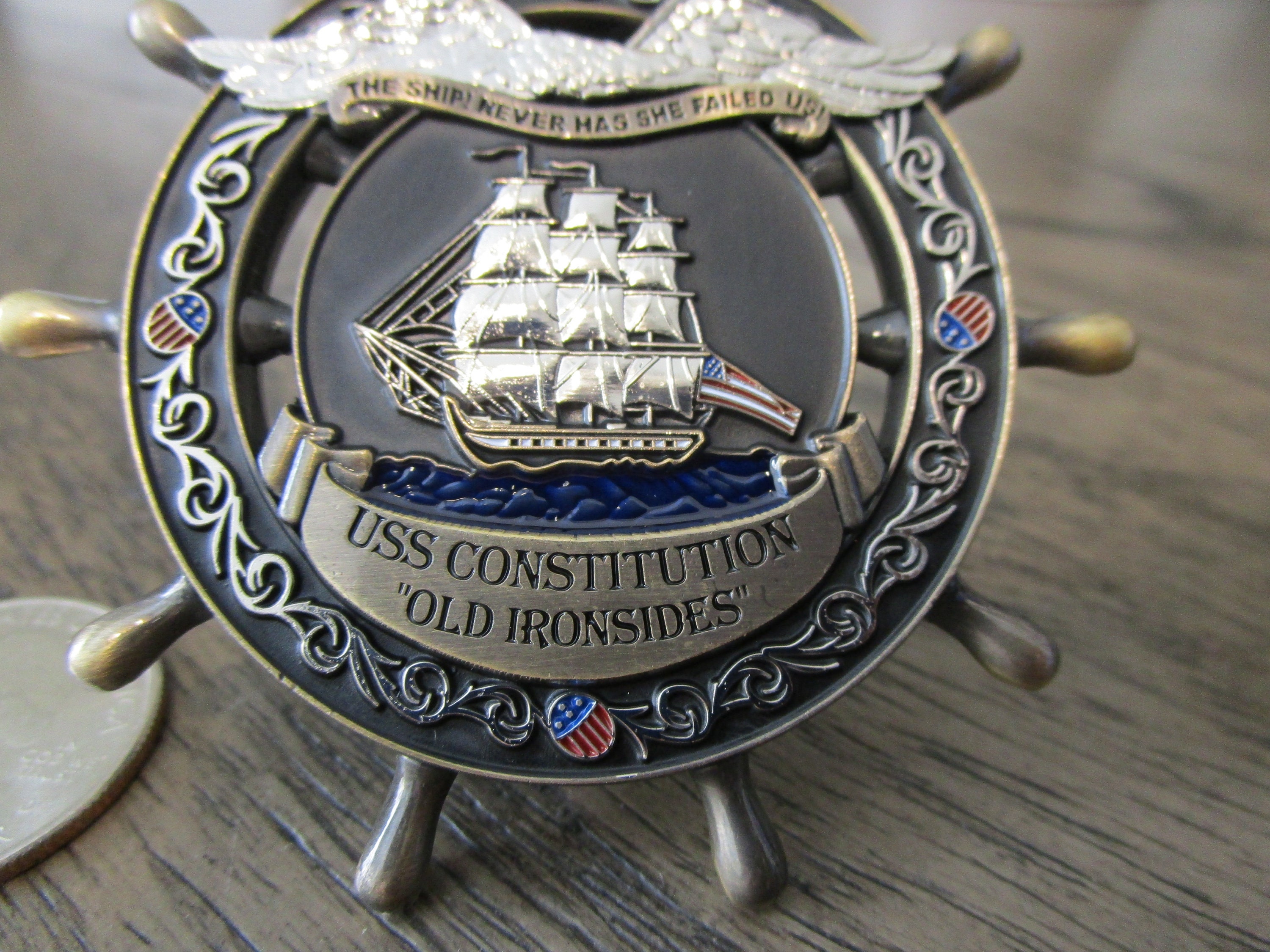 USN USS Constitution Ship 's Wheel Navy Chief Navy Pride | Etsy
