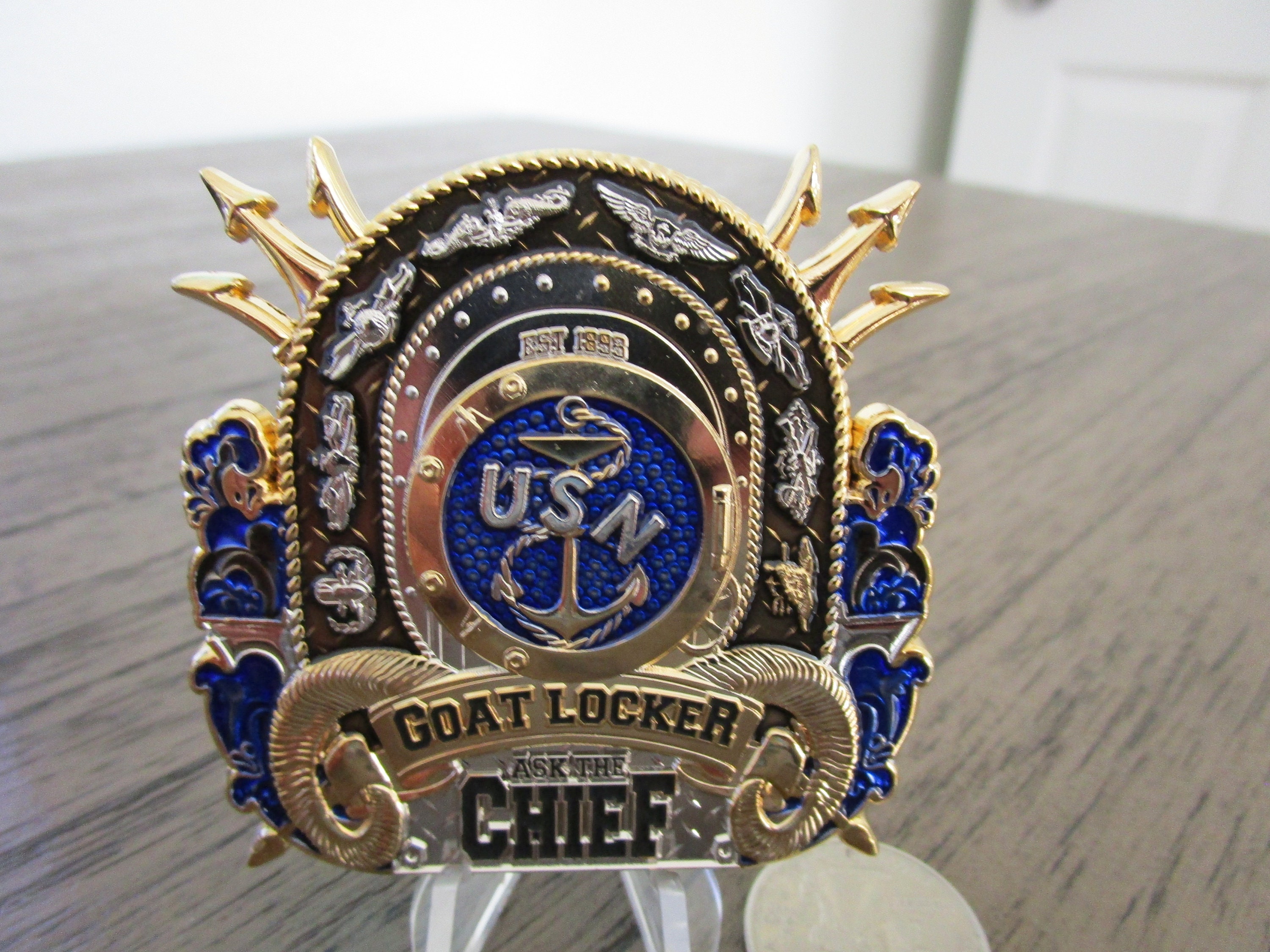 Navy 250th Anniversary Coin US Navy Chief Deckplate Leader - El Cid ...