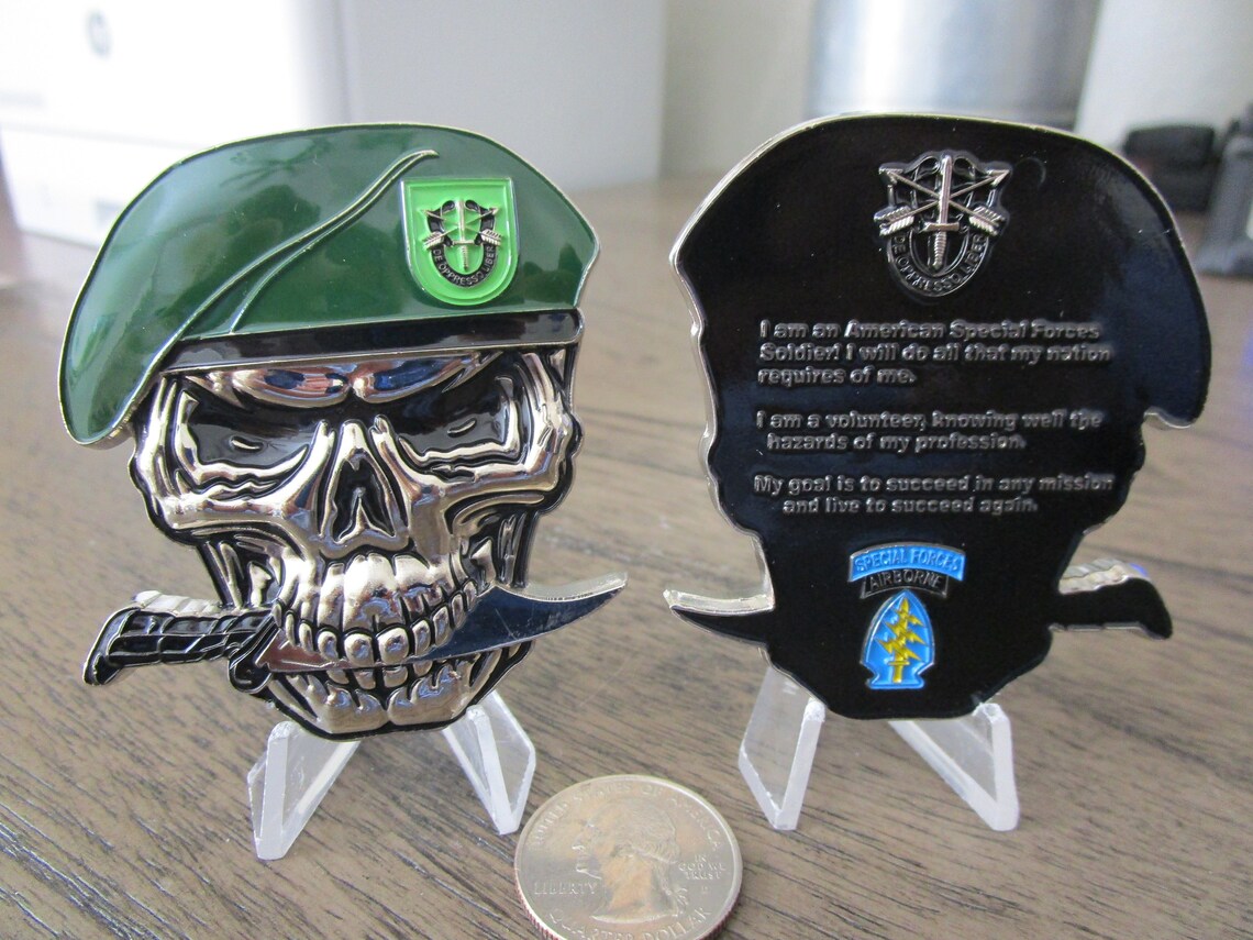US Army 10th SFG(A) Special Forces Group Green Berets Creed Reapers ...
