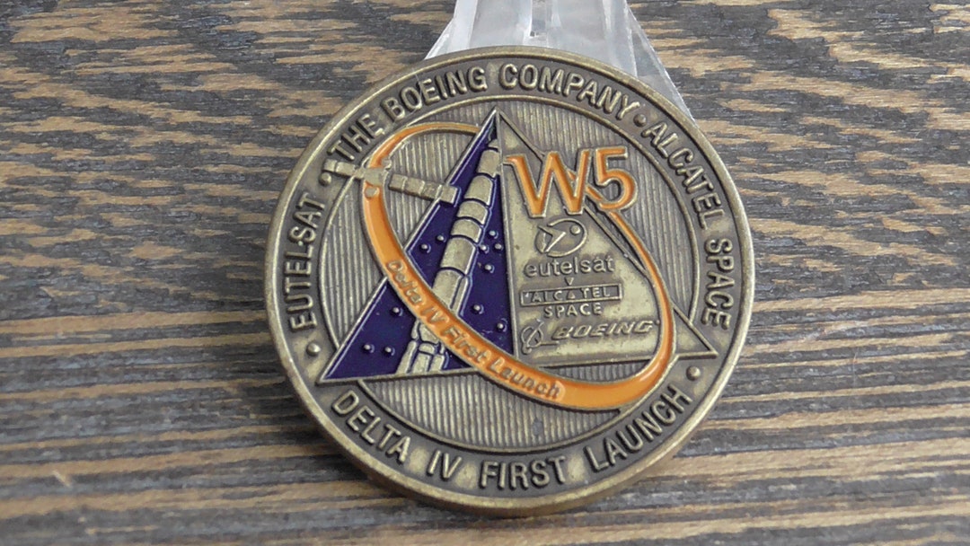 Boeing Delta IV First Launch Vehicle Eutelsat W5 Challenge Coin #489S ...