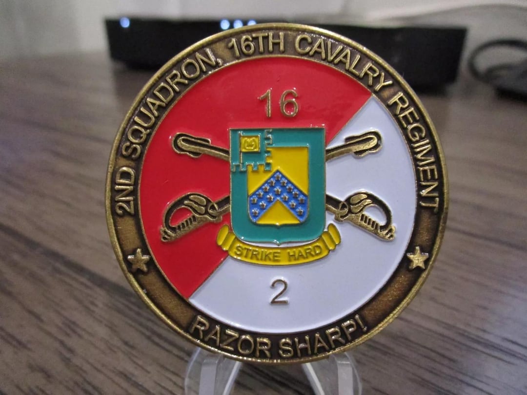 US Army 2nd Squadron 16th Cavalry RAZOR SHARP Commanders Challenge Coin ...