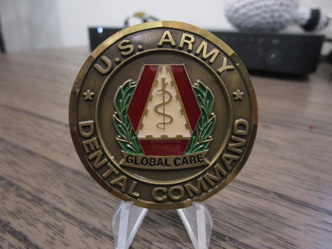 Vintage US Army Dental Command DENTAC Commanders Challenge Coin #343U ...
