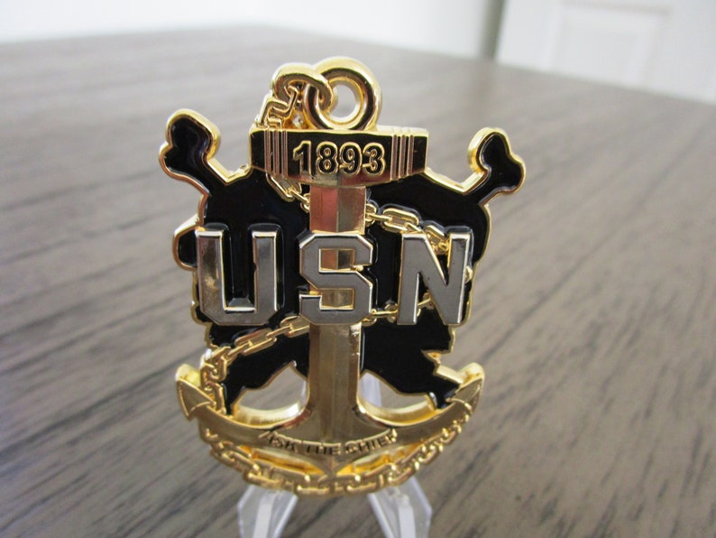 USN Navy Chief Petty Officer Three Skull Ask the Chief CPO Challenge ...