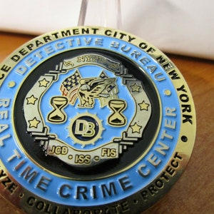 NYPD Detective Bureau Real Time Crime Center Challenge Coin | Etsy
