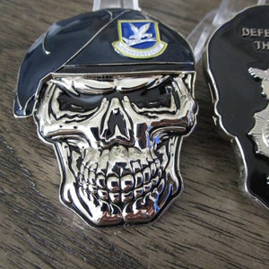 USAF Security Forces Defenders of the Force MP SF Skull Challenge Coin ...