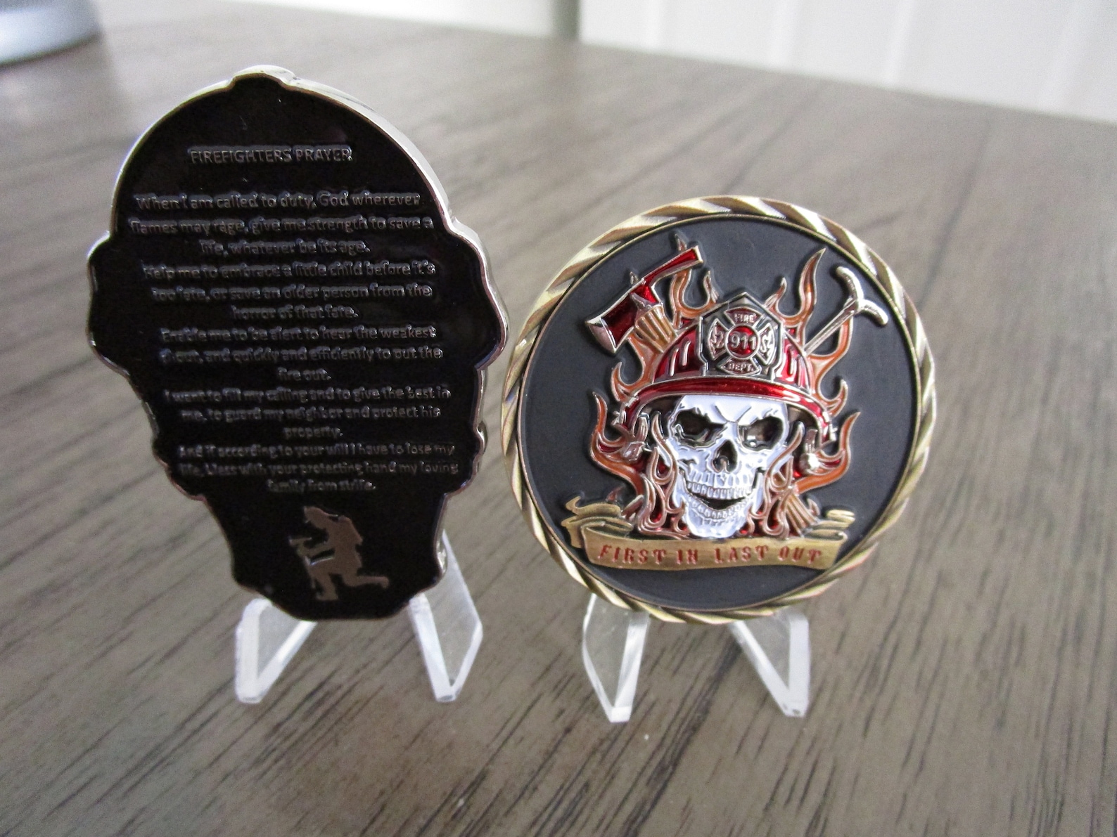 Set of Two Firefighter Challenge Coins Firefighters Prayer and - Etsy