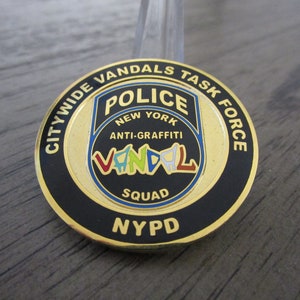 NYPD Anti Graffiti City Wide Vandals Task Force Challenge Coin #605B - Etsy