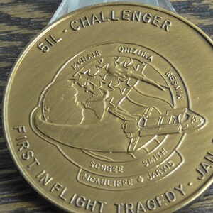 Vintage NASA Challenger First in Flight Tragedy January 28 1986 Coin ...