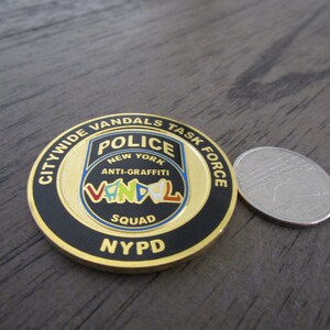 NYPD Anti Graffiti City Wide Vandals Task Force Challenge Coin #605B - Etsy