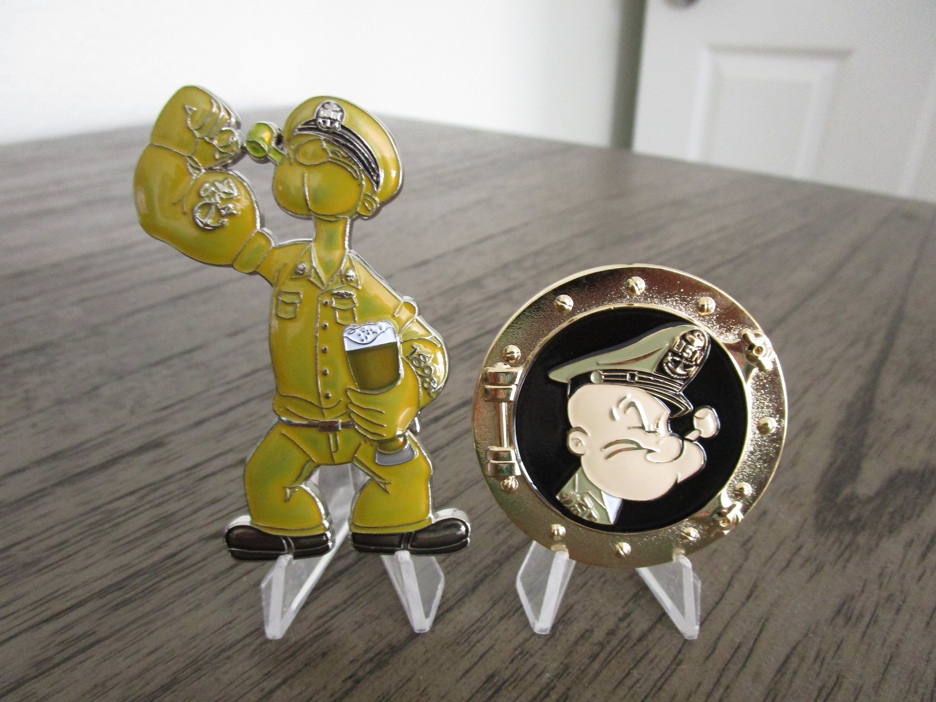 Lot of 2 Popeye The Sailor Man Anchors Aweigh Navy Chief & Ask | Etsy