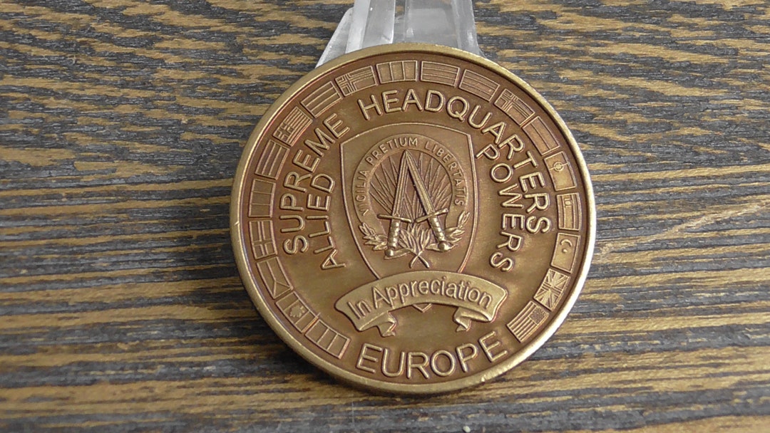 USN Supreme Headquarters Allied Powers Europe Challenge Coin #26X - Etsy