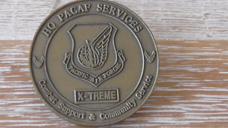 USAF HQ PACAF Services Pacific Air Force Challenge Coin #E218 - Etsy UK