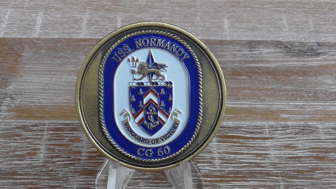 USN USS Normandy CG 60 Challenge Coin 221Y - Etsy