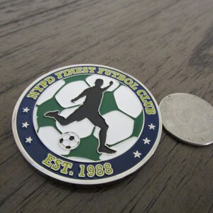 NYPD Finest Futbol ( Football / Soccer ) Club Challenge Coin #7505 - Etsy