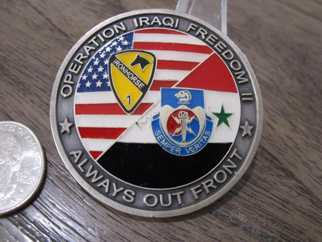 Vintage US Army 1st Cavalry Division Alpha 312TH MI Assassins OIF ...