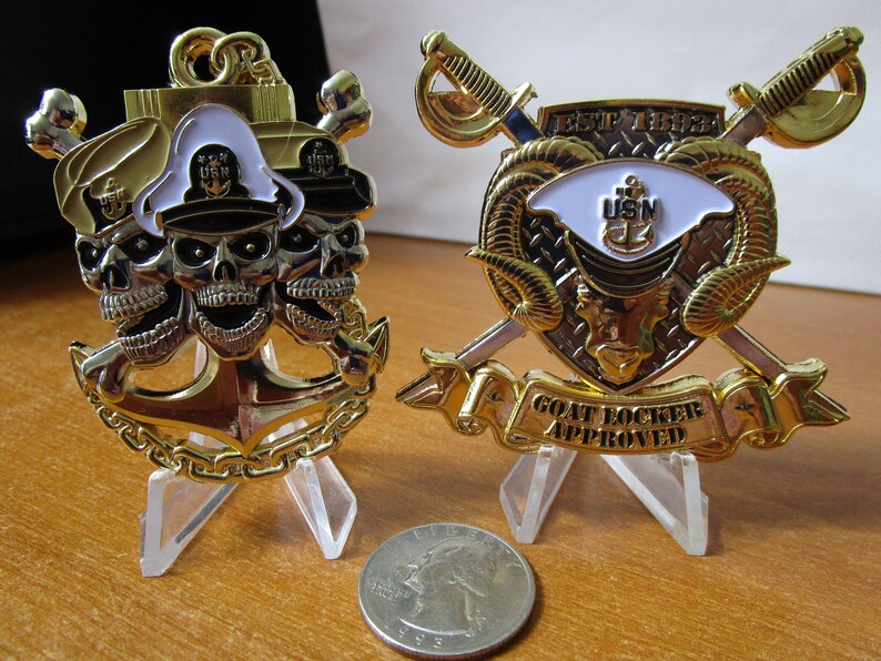 Set of 2 USN CPO Navy Chief Goat Locker Chief Petty Officer | Etsy