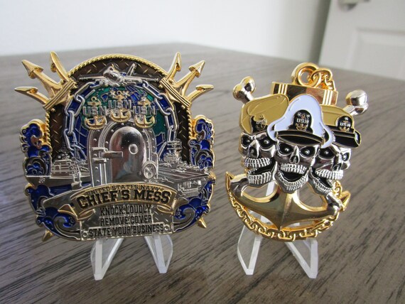 Set of 2 USN CPO Navy Chief Goat Locker Chief Petty Officer | Etsy