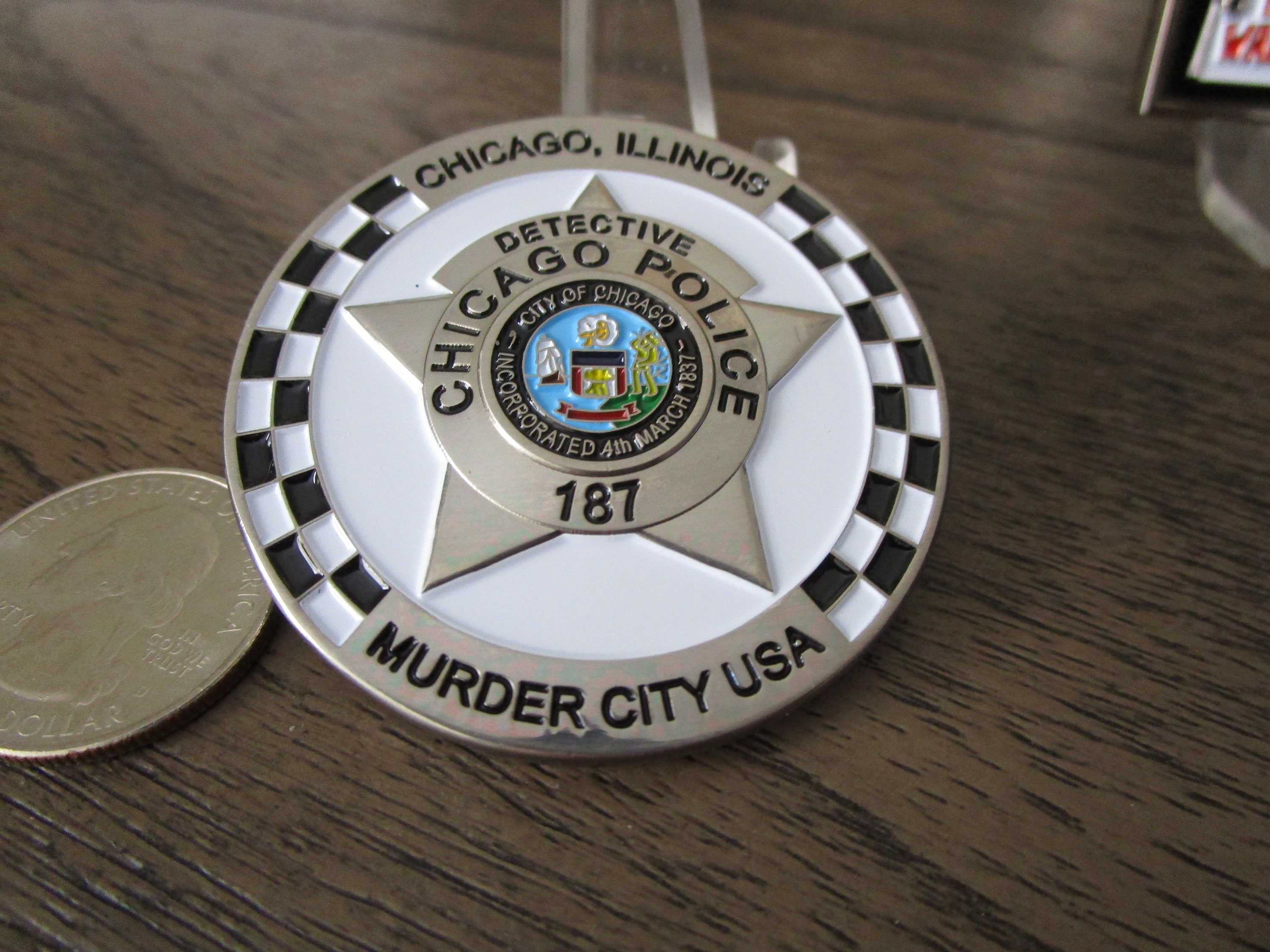 Set of 2 Chicago Police Department Challenge Coins CPD Grim Reaper Help ...
