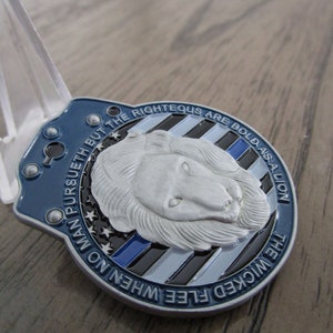 Police & Law Enforcement Thin Blue Line Bold as A Lion Handcuff ...