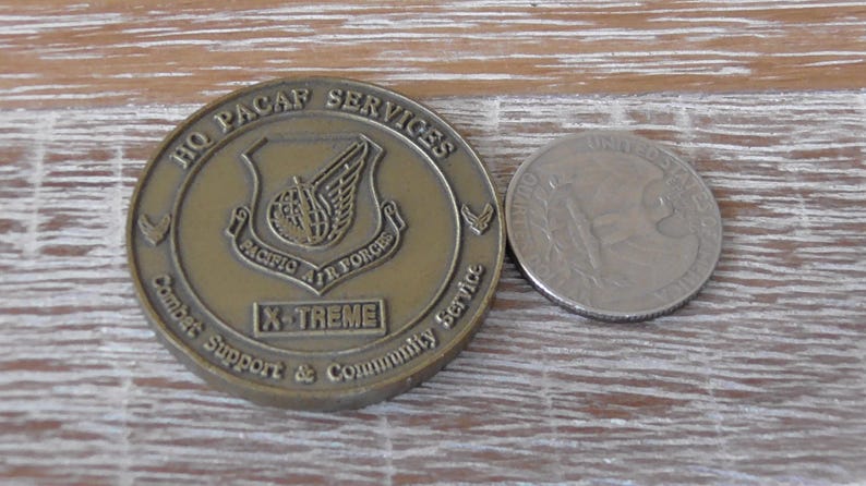 USAF HQ PACAF Services Pacific Air Force Challenge Coin #E218 - Etsy UK
