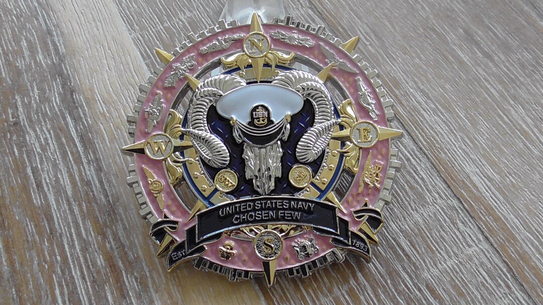 Navy Chiefs Goat Locker Chosen Few Female CPO USN Pink Compass ...