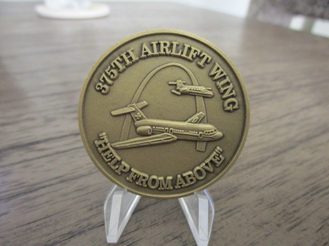 USAF 375th Airlift Wing Help From Above Challenge Coin #718U - Etsy
